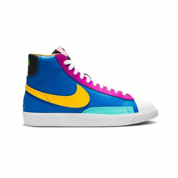 【状態】 新品NIKE Blazer Mid '77 Vintage Multi-Color Shoes GS Grade School Casual Sneakers Running Blue Purple Yellow White CZ...