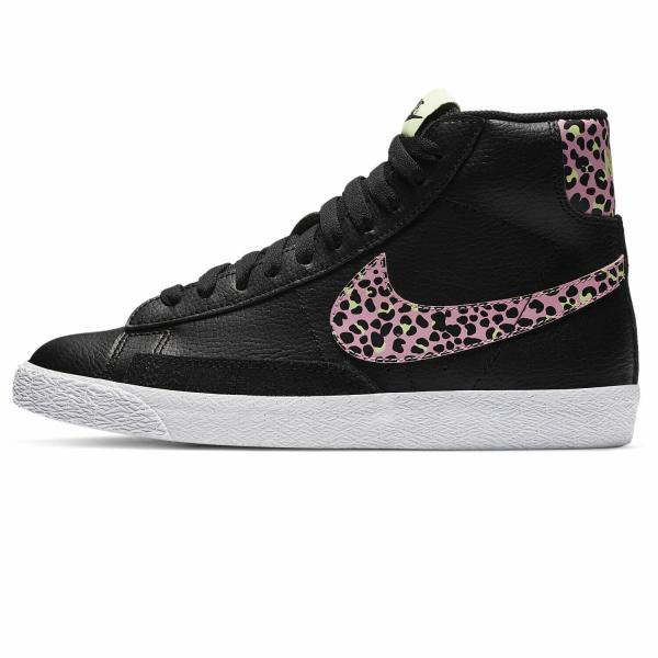 【状態】 新品NIKE Blazer Mid Animal Print Shoes GS Grade School Casual Sneakers Running Black Pink White DA4674-001ブレーザー ミッド ア...