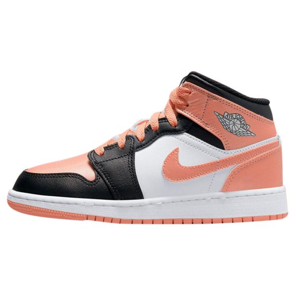 【状態】 新品NIKE Air Jordan 1 Madder Root Mid Shoes GS Grade School Casual Sneakers Running Pink Black White DM9077-108エアジョーダ...