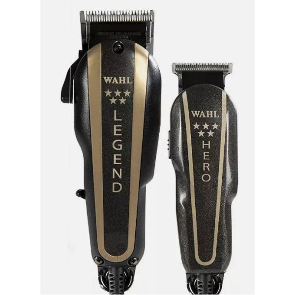 US正規品になります。Wahl Professional Barber Combo Includes Legend Clipper and Hero Trimmer Elite Hair Grooming DuoBlack/Goldブラック...