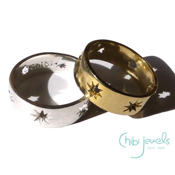 レビューを書いてメール便送料無料！ロンハーマン、ジャーナルスタンダード、フリーピープルなどで展開されているニューヨーク発の人気ブランドChibi Jewelsの指輪です。スターのモチーフが型抜きされた可愛らしいデザイン。様々な国の文化からイ...