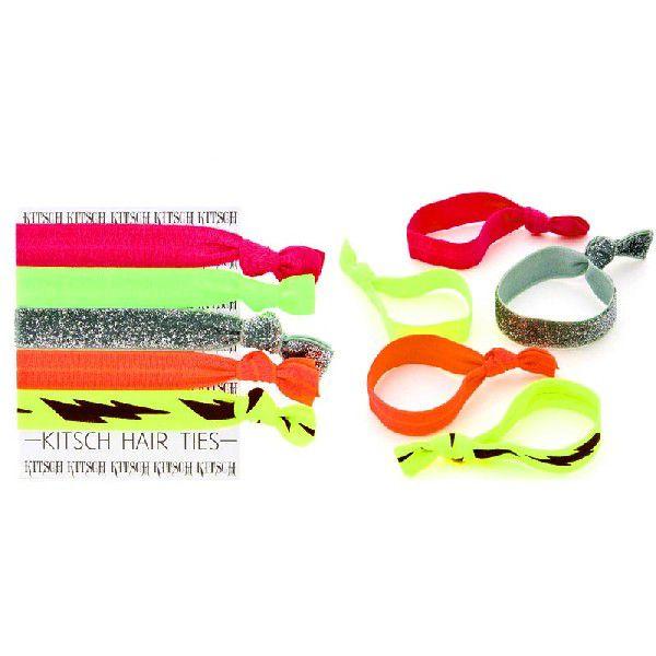 レビューを書いてメール便送料無料！LA発のブランドKitsch（キッチュ）のヘアアクセサリー。Hair Tiesは絡まりにくく、ゴム跡がつきにくい髪に優しいヘアゴムです。ブレスレットとして使ってもかわいらしい、伸縮性のあるリボンタイプのアク...