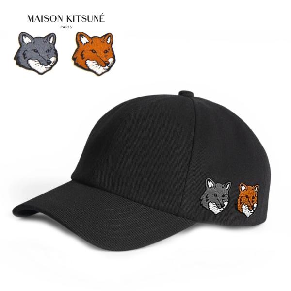 送料無料！MAISON KITSUNEのアイコンをさりげなく取り入れられる、DOUBLE FOX HEAD CAPです。ベーシックなベースボールキャップをベースにしながら、サイドにあしらわれたダブルフォックスヘッドの刺しゅうがしっかりと存在...