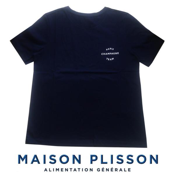 フランスパリの厳選食材のセレクトショップ、La Maison PlissonのTシャツ。ファッション業界でマーケティングを務めてきた経営者ならではの、スタイリッシュなデザインです。ネイビー地でフロントとバックネックにロゴマークがプリントされ...