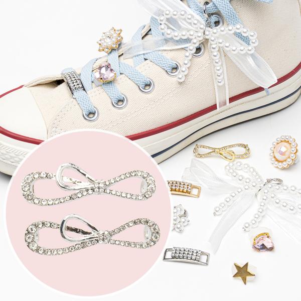 ■足元から、個性をプラス定番スニーカーも、アクセサリーひとつで一気にオリジナリティ溢れる印象に。気分やシーンに合わせて簡単に付け替え可能。まるでアクセサリー感覚で楽しめるのが魅力です。■小さなパーツでも、大きな存在感さりげなく光るメタルチャ...