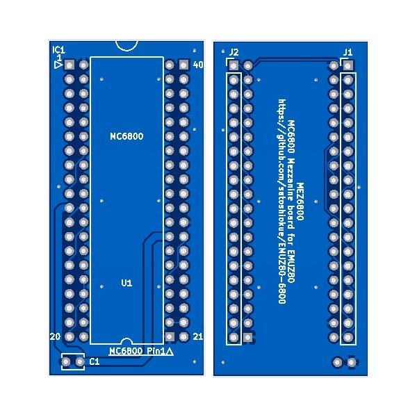 MEZ6800専用プリント基板です。詳細は開発者のサイトをご参照ください。https://github.com/satoshiokue/EMUZ80-6800https://github.com/satoshiokue/MEZ6800