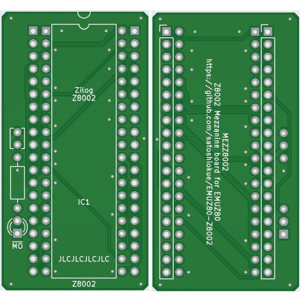 MEZZ8002専用プリント基板です。詳細は開発者のサイトをご参照ください。https://github.com/satoshiokue/EMUZ80-Z8002https://github.com/satoshiokue/MEZZ8002