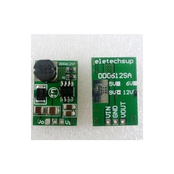 12Vステップアップ電圧レギュレーター入力電圧2.6〜6V出力電圧12V2.5mmピッチのピンヘッダー(別売)を使用してブレッドボードで使用できます。