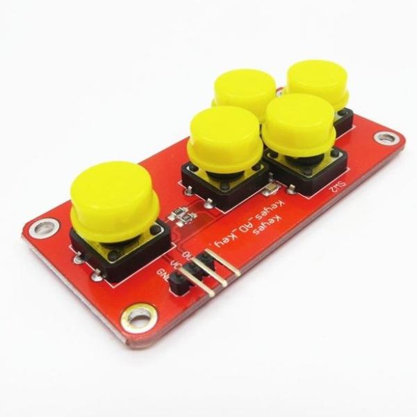 description:AD Keyboard module allows you to use an analog port to read the five key states, save for the Arduino IO por...