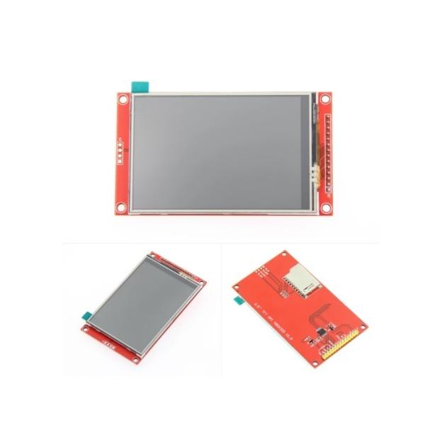 ILI9488(SPI)を使用した3.5インチTFT液晶モジュールで、解像度は480×320です。SDカードスロット、タッチパネル付きです。