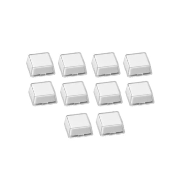 CherryMX用のキーキャップ(1個)とクリアカバー(1個)のセットです。キーキャップとクリアカバーの間に紙をはさむことでカスタムキーが作れます。