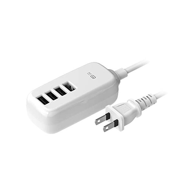 コードタイプ-/4USB(4.8A)/AC-023・パッケージ個数:1・USB-A 4ポート搭載のUSB電源タップ。4ポート合計最大出力4.8Aのハイパワータイプ。USB機器を4台同時に充電可能。・自動識別IC搭載。接続した端末を識別し、最...