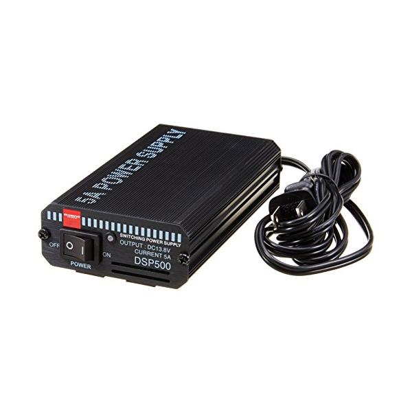 -/5A/DSP500・Size:5A・パッケージ個数:1・外形寸法:W75×H35×D135mm(突起物を除く)・重量:430g・入力電圧:AC100V・出力電圧:DC13.8 ±0.2V・出力電圧変動率:0.2%以下 (定格負荷時)