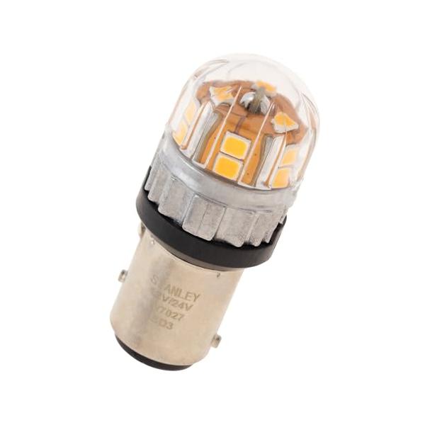 電球色/-/CA4887M・パッケージ個数:1・定格:12/24V 2.8/0.4W・口金[ガラス形状]:BAY15d[ S25 ]・明るさ:370/45lm(ルーメン)・色温度:2700K(ケルビン)[電球色]・[入数] 1個 [注意] ...