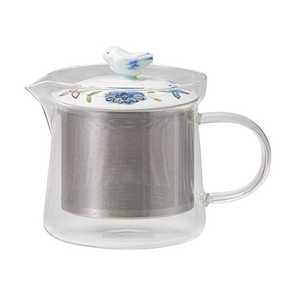 ブルー/小/20423・Size:小PatternName:01.ブルーメ・パッケージ個数:1・素材:本体-ガラス 蓋-磁器・容量:約425ml・商品重量:0.23kg・商品サイズ:約9.5×9.5×11.5cm