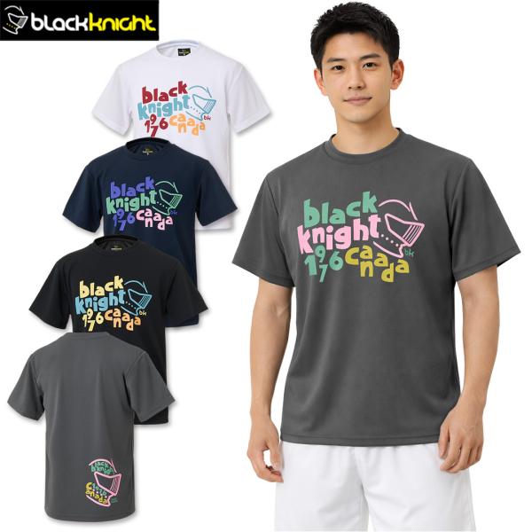 black knight(ブラックナイト)のドライＴシャツです。練習も楽しく、ポップなbkプリントTシャツ。