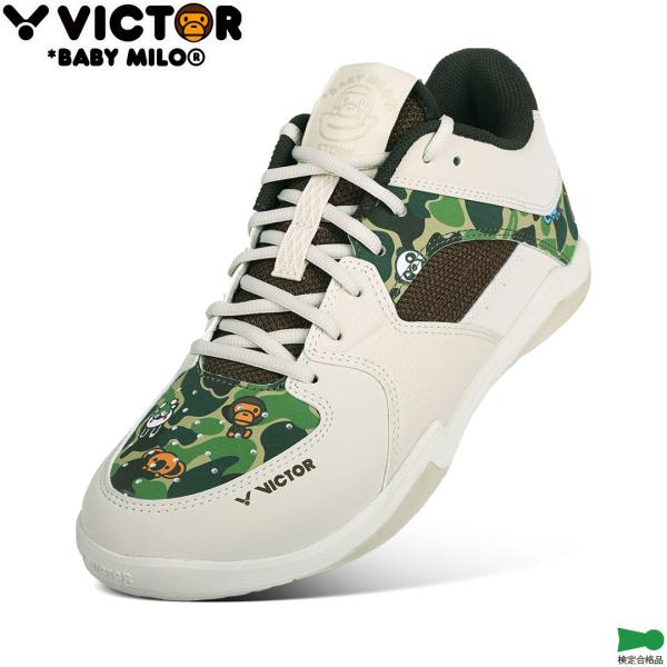 VICTOR(ビクター)のBABY MILOコラボレーションバドミントンシューズです。日本バドミントン協会検定合格品