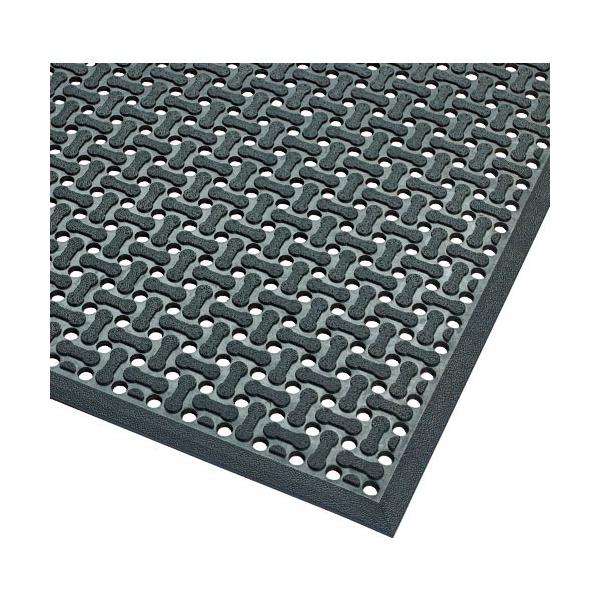 [特長]●リバーシブルでご使用いただけるノンスリップマットです。●排水穴が開いており、水気の多い場所でもご使用いただけます。●DOP、DMF、オゾン層破壊物質、シリコン、重金属を使用していません。[仕様]●色：ブラック●サイズ長辺(mm)：...