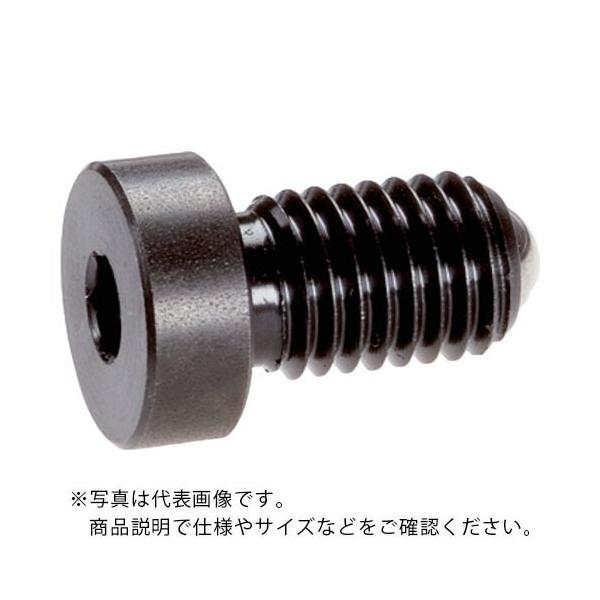 [特長]●六角穴付ボールプランジャーです。●ヘッド付きなのでねじ込み深さが決まります。[仕様]●ねじ寸法：M8●ストローク(mm)：1.5●ボール径(mm)：4.5●ピン径：M8●ヘッド径(mm)：13●ピン長(mm)：12.5●バネ力(N...