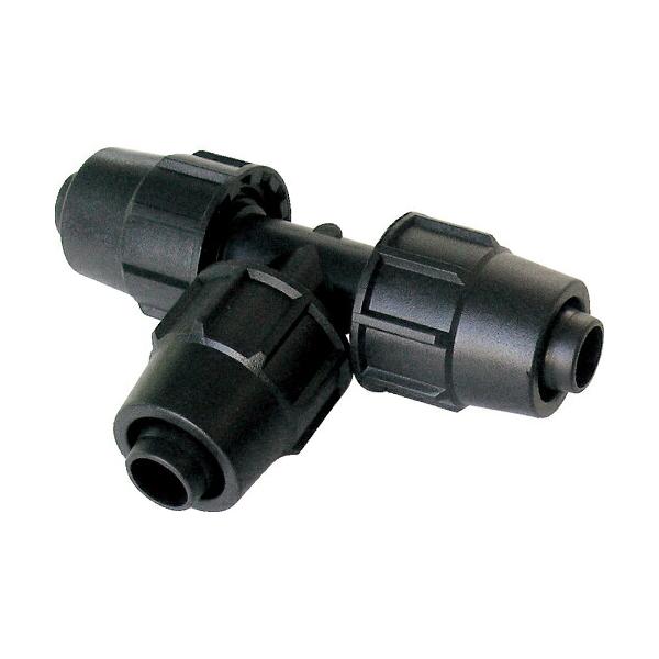 [特長]●16mmチューブを三方に接続する時に使用します。●専用工具を使わず差し込むだけで接続できます。[仕様]●最大使用可能水圧(MPa)：0.5●最適使用圧力(kPa)：300●長さ(mm)：96●適合ホース：C10DR005・C10D...