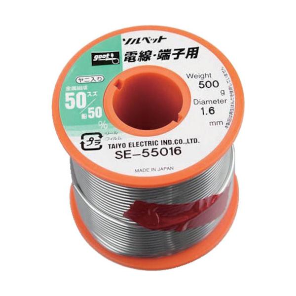 [特長]●エンジニアの厳しい要求に応える高純度リール巻きはんだです。[仕様]●線径(mm)：1.6●鉛フリーはんだ対応：非対応●融点(℃)：183〜215●リール巻き鉛入りはんだ(ヤニ入り)スズ(%)：50[材質／仕上]●合金組成(Sn-P...