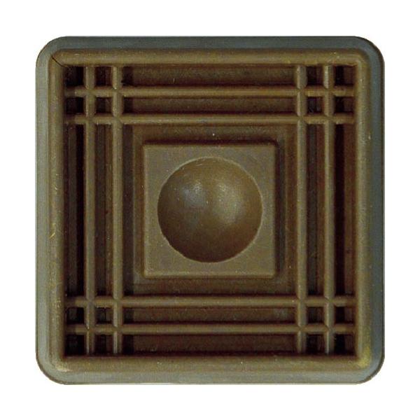 [特長]●エッジ付なのでしっかりとまります。色移りのしにくい非移行タイプです。[仕様]●幅(mm)：50●奥行(mm)：50●高さ(mm)：10●色：茶●内径(mm)：40●耐荷重：15kg●エッジ内側：40mm角[材質／仕上]●天然ゴム