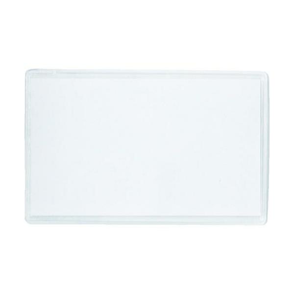 [特長]●粘着テープ付ですので、簡易的に貼り付けることができます。●カタログなどの裏面に名刺を入れて貼り付けられます。[仕様]●中紙サイズ(mm)幅：92●中紙サイズ(mm)高さ：55●縦(mm)：62●横(mm)：97●タイプ：ソフト●中...