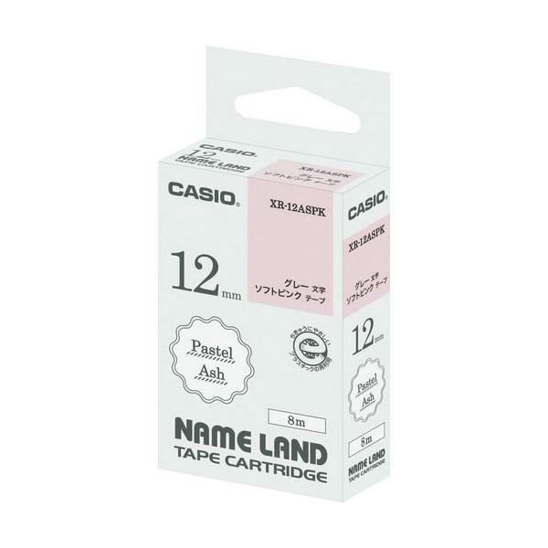 [特長]●淡いカラーのテープの上に、グレーで文字を印刷しています。●落ち着いた印象で、ネームラベルやインテリア装飾などにぴったりです。[仕様]●テープ幅(mm)：12●テープ色：ソフトピンク●テープ長さ(m)：8●文字色：グレー文字●適合機...