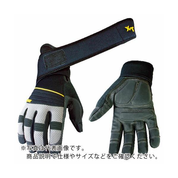 [特長]●重作業用の頑丈な手袋です。●手のひらには5mm厚のスポンジ加工ウレタンフォーム(EVA）が入っており衝撃を吸収します。●袖口を360°巻いて固定することができ、手首や前腕、肘への衝撃を緩和します。●親指甲部はタオル地のため、汗や汚...