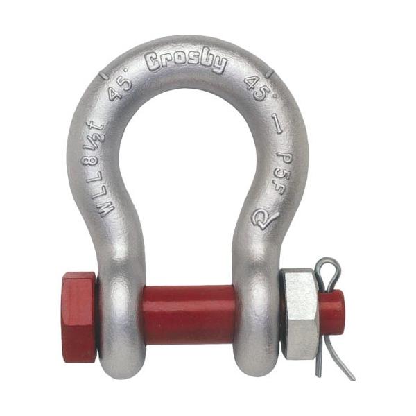 [特長]●亜鉛メッキの本体と赤色のピンが特長です。[仕様]●基本使用荷重(t)：2●口幅(mm)：20.6●寸法(mm)A：33.30●寸法(mm)d3：16.00●寸法(mm)a：33.3●寸法(mm)L1：47.8●寸法(mm) D：3...