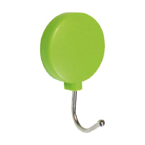 [特長]●フック部分が左右にスイング、収納できるので未使用時邪魔になりません。●磁着面に傷防止フィルム貼合していますので、スチール面を傷つけません。[仕様]●平行耐荷重(kg)：1●色：薄緑●縦(mm)：66●横(mm)：40●耐荷重(kg...