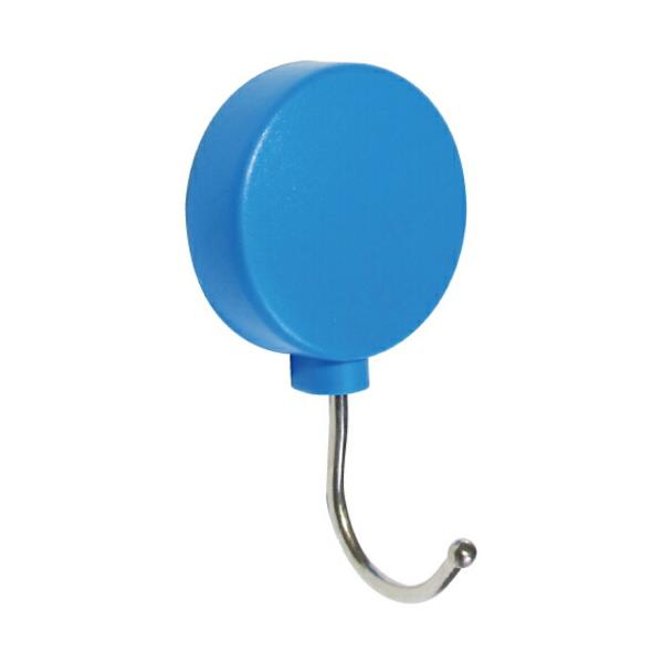 [特長]●フック部分が左右にスイング、収納できるので未使用時邪魔になりません。●磁着面に特殊すべり止めが貼ってあり、相手面を傷つけず、汚しません。[仕様]●平行耐荷重(kg)：3●色：青●縦(mm)：80●横(mm)：45●厚さ(mm)：8...