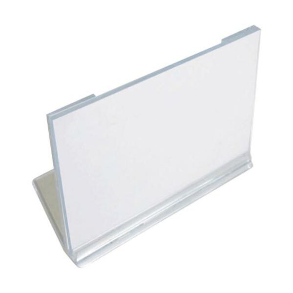 [特長]●リクライニング可動式のカード立てです。[仕様]●色：クリア●幅(mm)：55●奥行(mm)：100●高さ(mm)：70●中紙サイズ(mm)：65×100●縦(mm)：65●横(mm)：100●タイプ：PS樹脂●中紙付[材質／仕上]...