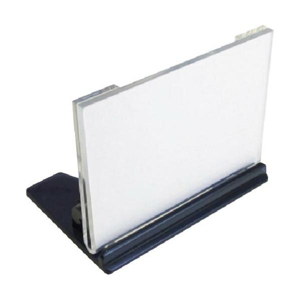 [特長]●リクライニング可動式のカード立てです。[仕様]●色：グレー●幅(mm)：44●奥行(mm)：65●高さ(mm)：50●中紙サイズ(mm)：45×65●縦(mm)：45●横(mm)：65●タイプ：PS樹脂●中紙付[材質／仕上]●ポリ...