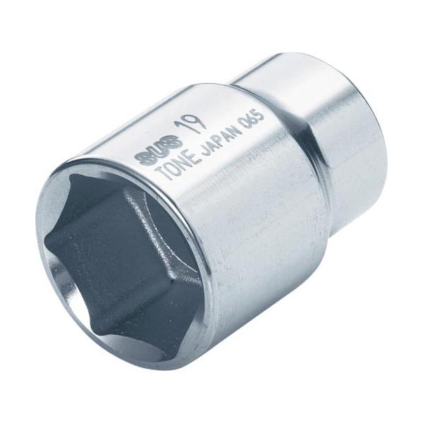 [特長]●スタンダードタイプの対辺6角形状です。●差し込み後、トルクをかけてもナメにくくなっています。[仕様]●差込角(mm)：9.5●対辺寸法(mm)：19●全長(mm)：32●対辺形状：6角●対辺(mm)：19[材質／仕上]●構造用鋼