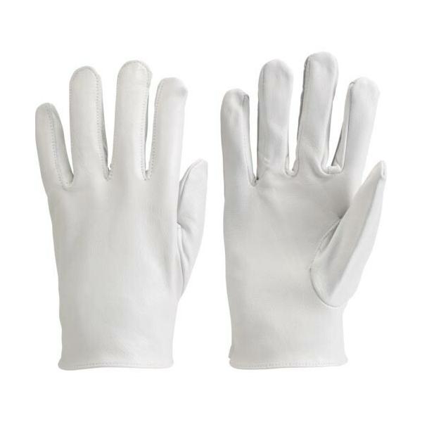 [特長]●丈夫でしなやか、手によく馴染みます。[仕様]●色：ホワイト●サイズ：L●全長(cm)：23.0●手のひら周り(cm)：22.0●中指長さ(cm)：9.0●厚さ(mm)：0.8●袖口タイプ：袖なし●袖なしタイプ[材質／仕上]●牛本革...
