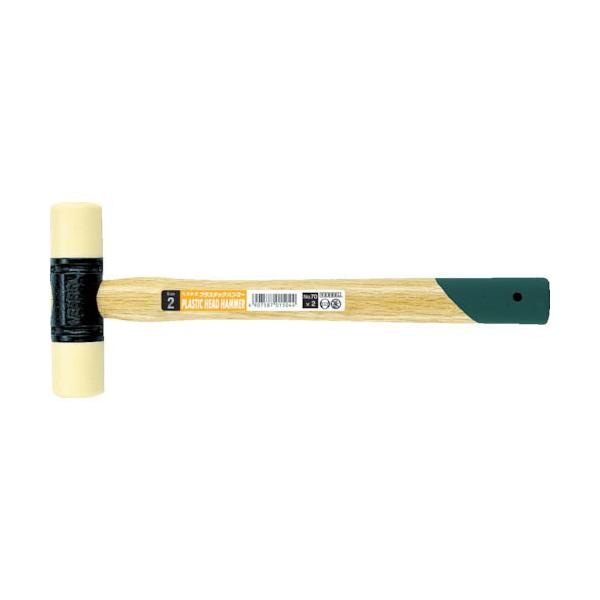 [特長]●ヘッドは工作物に傷がつきにくい軟質プラスチック製です。●ヘッド交換可能です。[仕様]●全長(mm)：280●呼称：1/2ポンド●頭径(mm)：25●頭長(mm)：82.0●呼称(ポンド)：1/2●頭部長さ(mm)：82.0[材質／...