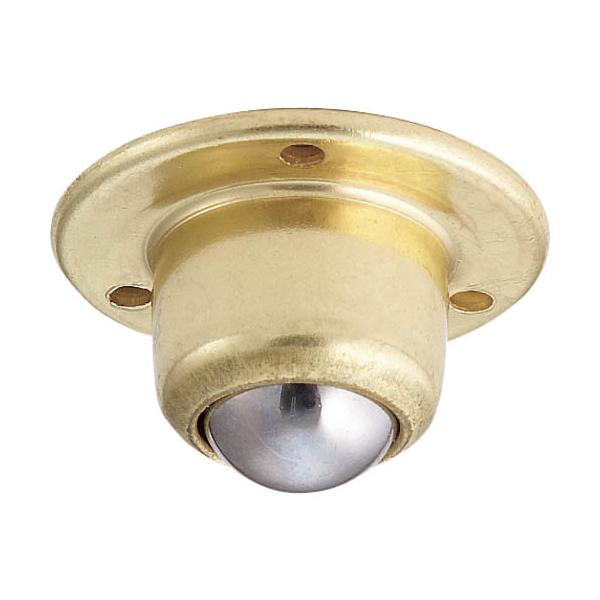 [特長]●面付のボールキャスターです。●ボール部は、鋼製（SWCH）で素地磨き仕上げです。[仕様]●許容荷重(kg)：12●D1(mm)：33.7●D2(mm)：14.3●H(mm)：19.3●P(mm)：26.6●h1(mm)：2.1●d...