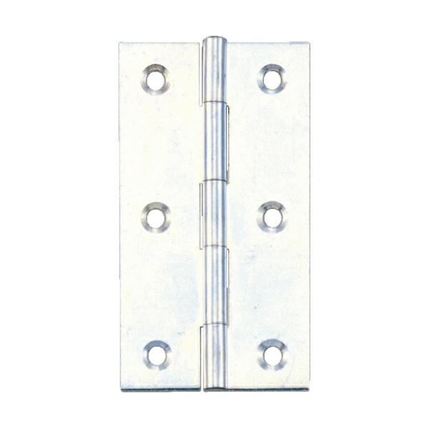 [特長]●スタンダードな穴付きの平蝶番です。●別注で穴なしタイプや異なる仕上（ブロンズめっき、メラミン焼付塗装、素地）にも対応できます。[仕様]●表面処理：光沢クロメート処理●仕上：光沢クロメート処理[材質／仕上]●鋼（SPCC）[注意]●...