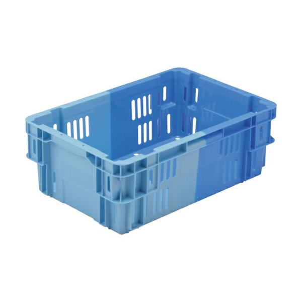 [特長]●アミ目のＳＮコンテナーです。●180°回転で、スタッキング（＝積み重ね）、ネスティング（＝収納）が可能です。●未使用時のコンテナースペースの削減、輸送費用の削減を追求したコンテナーです。[仕様]●色：ブルー/ライトブルー●容量(L...