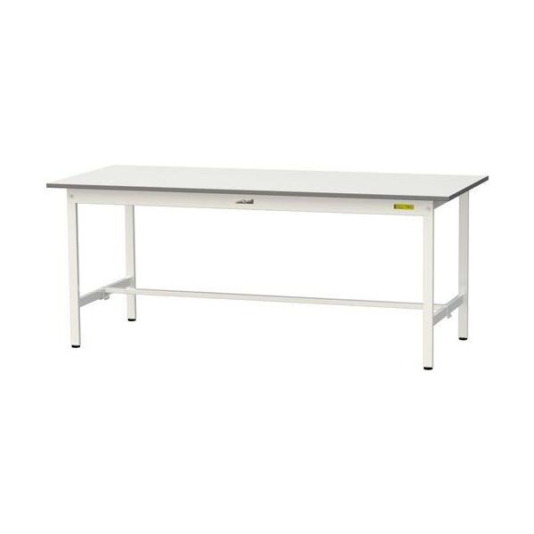 [特長]●軽作業に最適です。●座り作業に最適な高さです。[仕様]●天板材質：低圧メラミン化粧板●間口(mm)：1800●奥行(mm)：750●高さ(mm)：740●均等荷重(kg)：150●アジャスターねじサイズ：M12×1.75●色：ホワ...