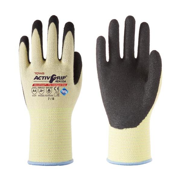 [特長]●耐カット性の高いATA［［Ｒ上］］糸を使用しています。●ニオイや菌を抑制するサニタイズ［［Ｒ上］］抗菌抑臭加工を施しています。●油、摩耗に強いニトリルゴムをダブルコーティングしています。●特殊すべり止めマイクロフィニッシュ［［Ｒ上...