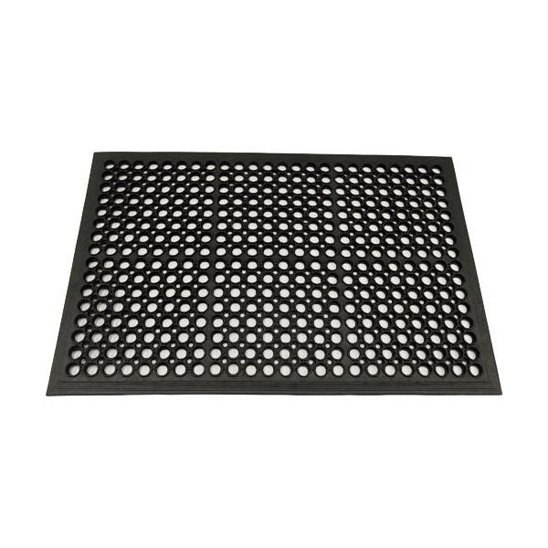 [特長]●天然ゴム素材１００％で、弾力性、ノンスリップ性、耐久性、摩耗性、防振性に優れています。●孔付きで透水性もあるため、雪地や砂地、砂利などでも使用可能です。●周囲の縁にテーパー（傾斜）が付いているので、つまずきにくいです。[仕様]●色...