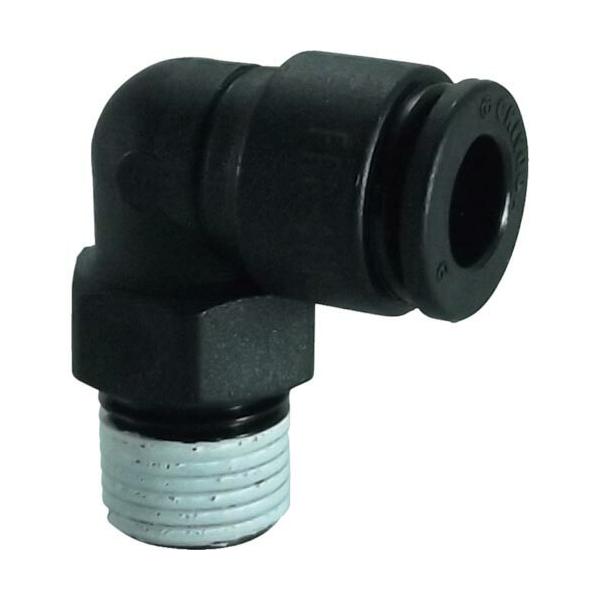 [仕様]●適合チューブ外径D(mm)：6●接続口径：R1/8●六角対辺(mm)：12●使用流体：空気、水●使用圧力：1MPa(空気)、0.3MPa(水)●流体温度(℃)：-5〜60℃(空気)、5〜40℃(水)[材質／仕上]●本体:難燃性ポリ...