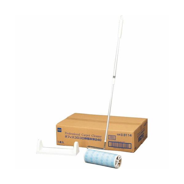 [特長]●業務用Ｗ粘着タイプのコロコロです。●平滑面の床からカーペット、壁や天井まで、これ1本でどんな床にも対応します。●ワイドサイズで作業効率アップ、収納には出し入れ簡単なトレイタイプのケース付です。●切りやすい特殊ミシン目入です。[仕様...