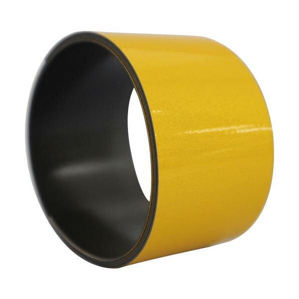 [特長]●表面に反射テープを貼り合わせたマグネットシートです。●マグネットは異方性のため強い磁力があります。●マグネットシートのため貼替えが簡単にできます。[仕様]●色：イエロー●幅(mm)：50●長さ(m)：1●マグネット式(マグネット厚...