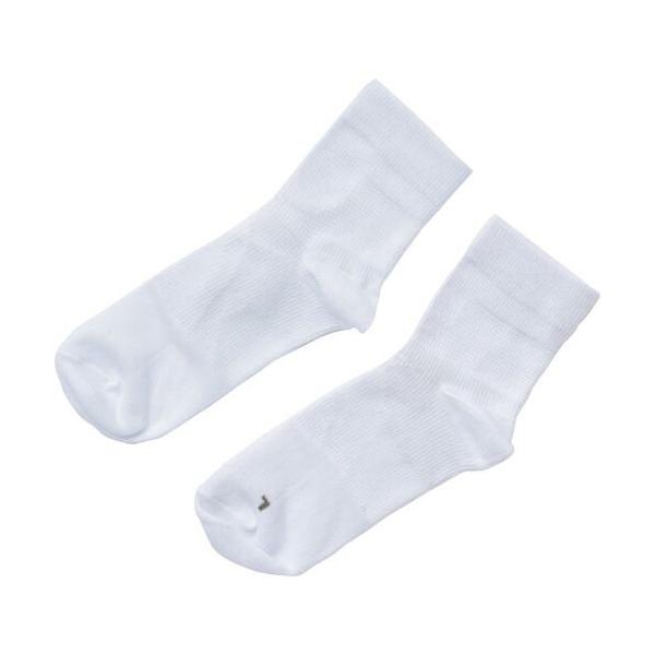 [特長]●靴下にテーピング機能を追加しました。●テーピング効果で長時間の立仕事でも疲れにくいです。[仕様]●色：ホワイト●サイズ(cm)：22.0〜24.0●つま先形状：先丸●サイズ：M●長さ(cm)：12[材質／仕上]●綿、ポリエステル、...