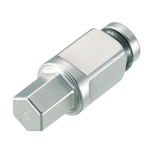 [特長]●凹タイプのラチェットに取付けて、全長が短く使えます。●狭い場所での使用に最適です。[仕様]●差込角(mm)：9.5●全長(mm)：27.5●先端寸法(mm)：7●対辺寸法(mm)：7[材質／仕上]●構造用鋼