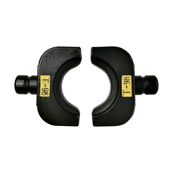 [特長]●CT-8及びEW-8シリーズの専用ダイスです。●Ｔ形コネクターの確実な圧縮作業が出来ます。[仕様]●サイズ：T-98●Ｔ形コネクターＴ98用圧縮ダイス●ダイス幅３０ｍｍ、軸８ｍｍ