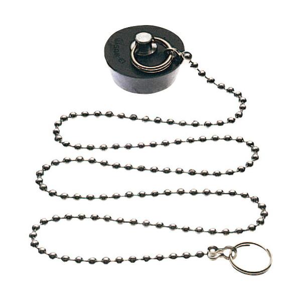 [特長]●長さ67cmのクサリ（3.2mm玉）が付属しています。●浴槽の排水金具の内側の側面で止水するタイプです。[仕様]●全長(mm)：35●長さ(mm)：30●鎖玉径(mm)：3.2[材質／仕上]●黄銅、EPDM[注意]●水モレのないよ...